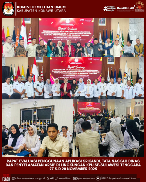 KPU KAB-KONAWEUTARA - RAPAT EVALUASI PENGGUNAAN APLIKASI SRIKANDI, TATA ...
